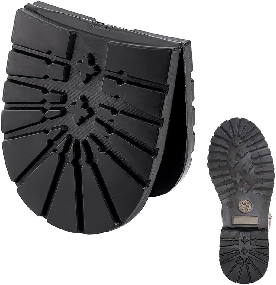 Shoe Replacement Rubber Out Sole Durable Rubber Half Sole Repair Sole Pad Anti-Slip Shoe Soles ...