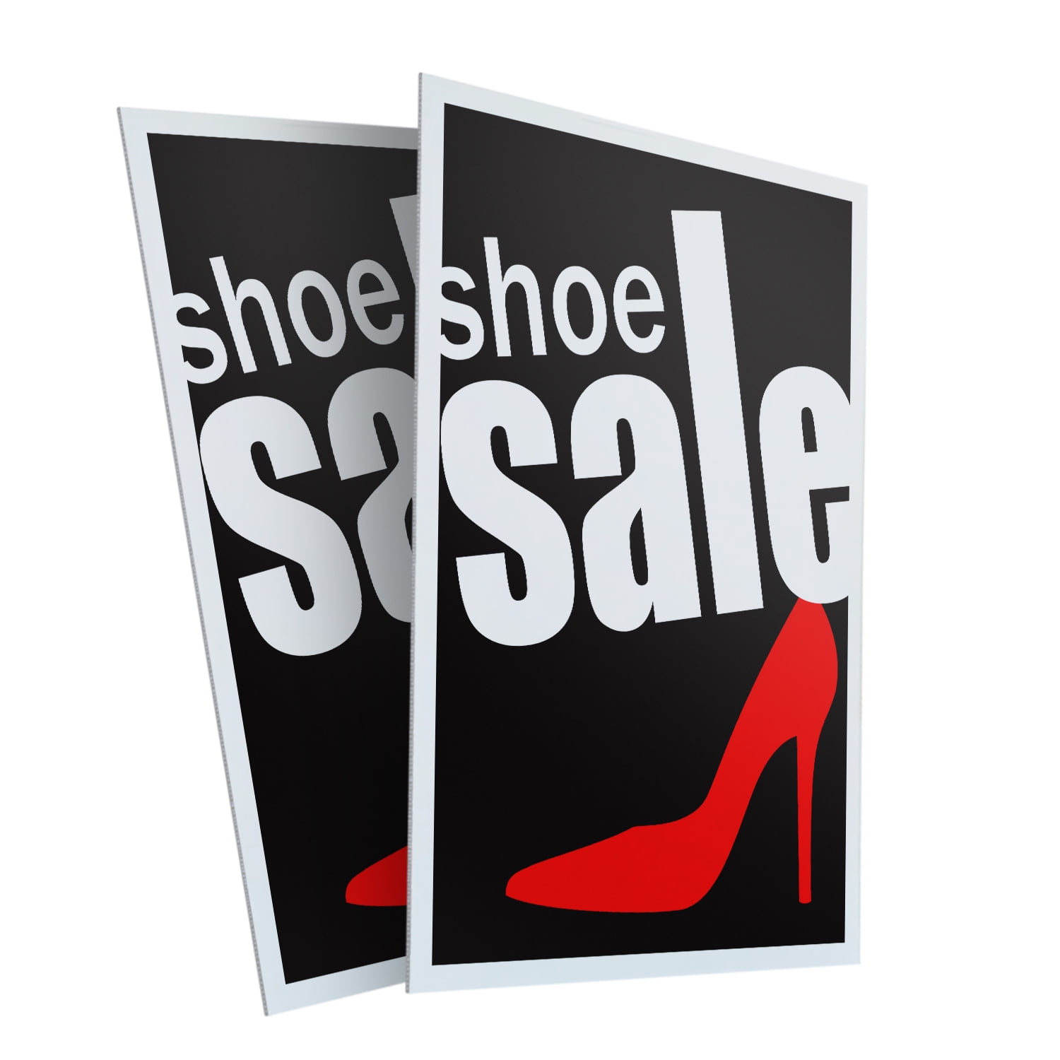Shoe Sale (2-PACK) 24" x 36" Plastic Signs | Sign Insert 4mm Corrugated ...