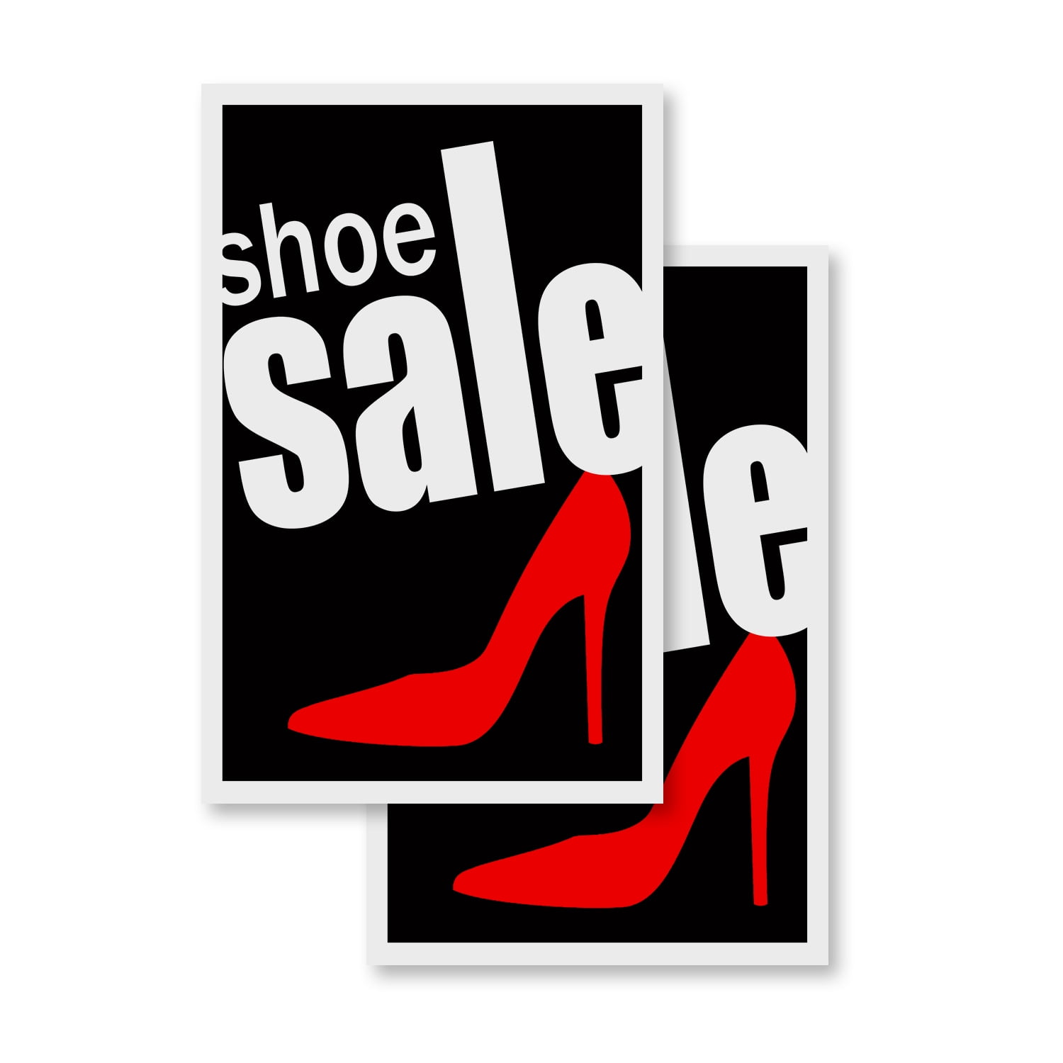 Shoe Sale (2-PACK) 24" x 36" Vinyl Decals | Sign Insert Peel & Stick ...