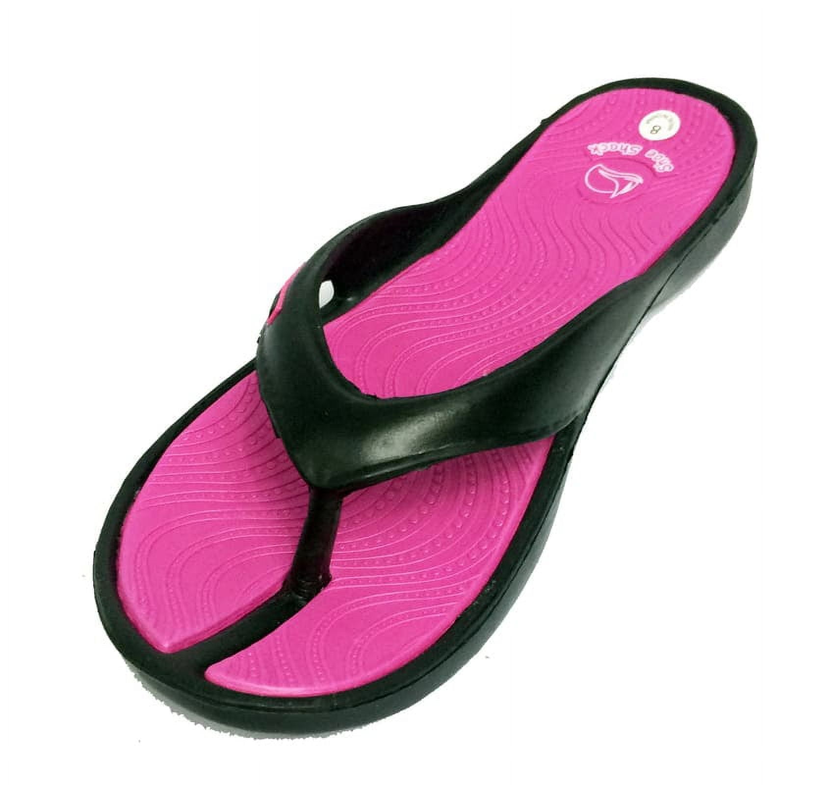 Shoe Shack Womens Anti Slip Comfy Thong Sandals Flip Flops - Walmart.com
