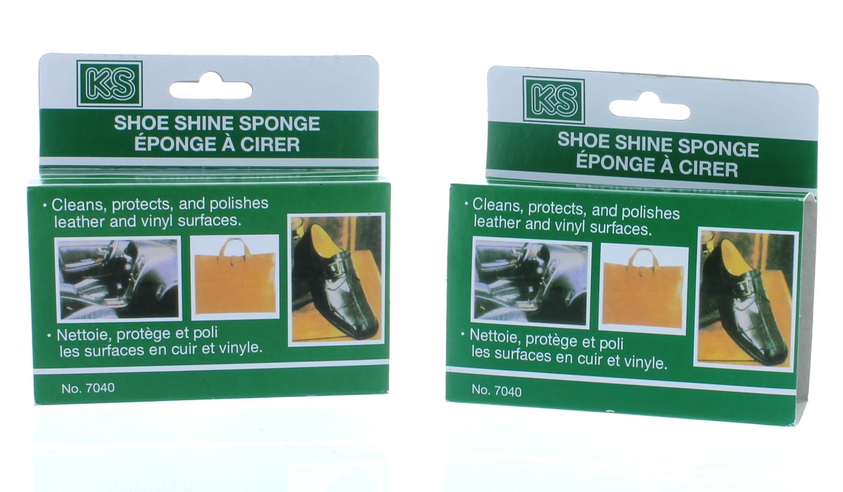 Shoe Shine Sponge Lot of 2 Polish Color Shine Leather Vinyl Plastic ...