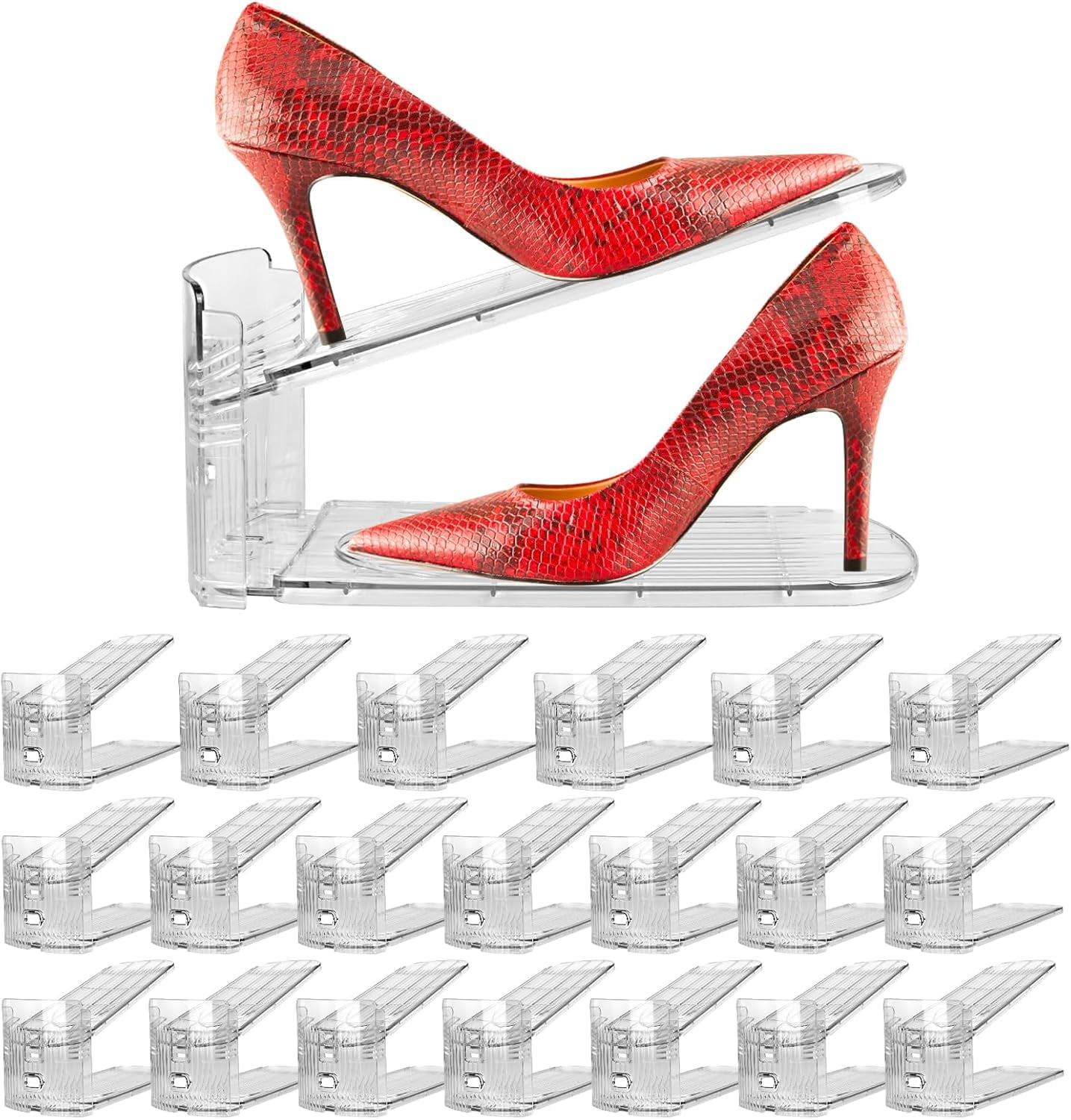 Shoe Slots Organizer, Boutique Display Style Shoe Stacker for A Pair of ...