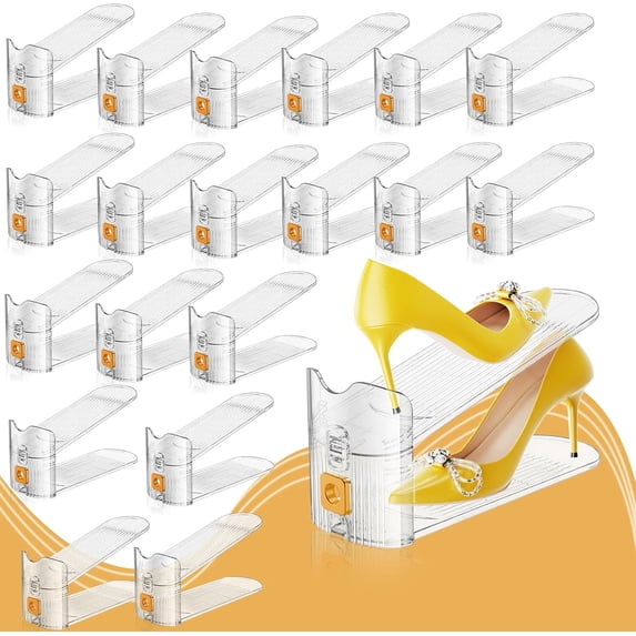 Shoe Slots Organizer for Closet, Shoe Stacker Organizer Double Layer ...