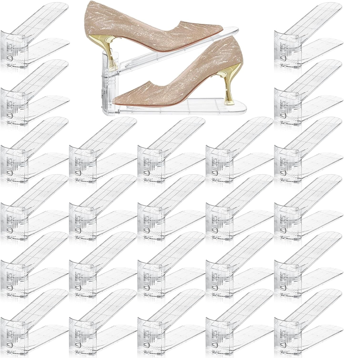 Shoe Slots Organizer for Closet,24 Pack Shoe Stacker Shoe Rack ...