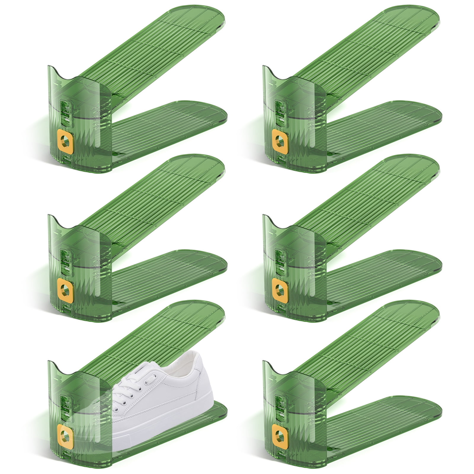 Shoe Slots Organizers Non Slip Shoe Stand Clear Shoe Space Saver ...