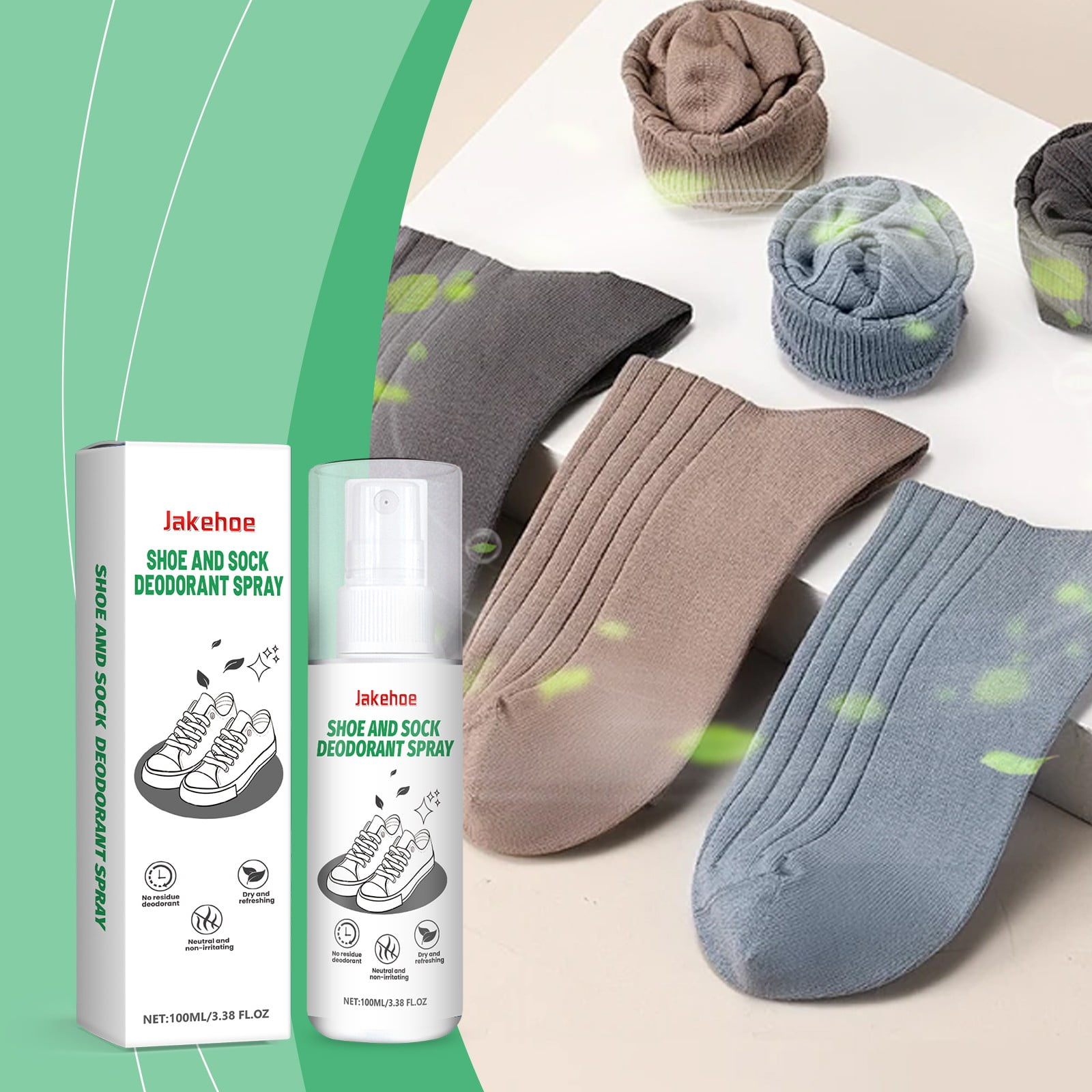 Shoe and Sock Deodorant Spray, Odor Elimination, Nanotechnology, Kills ...