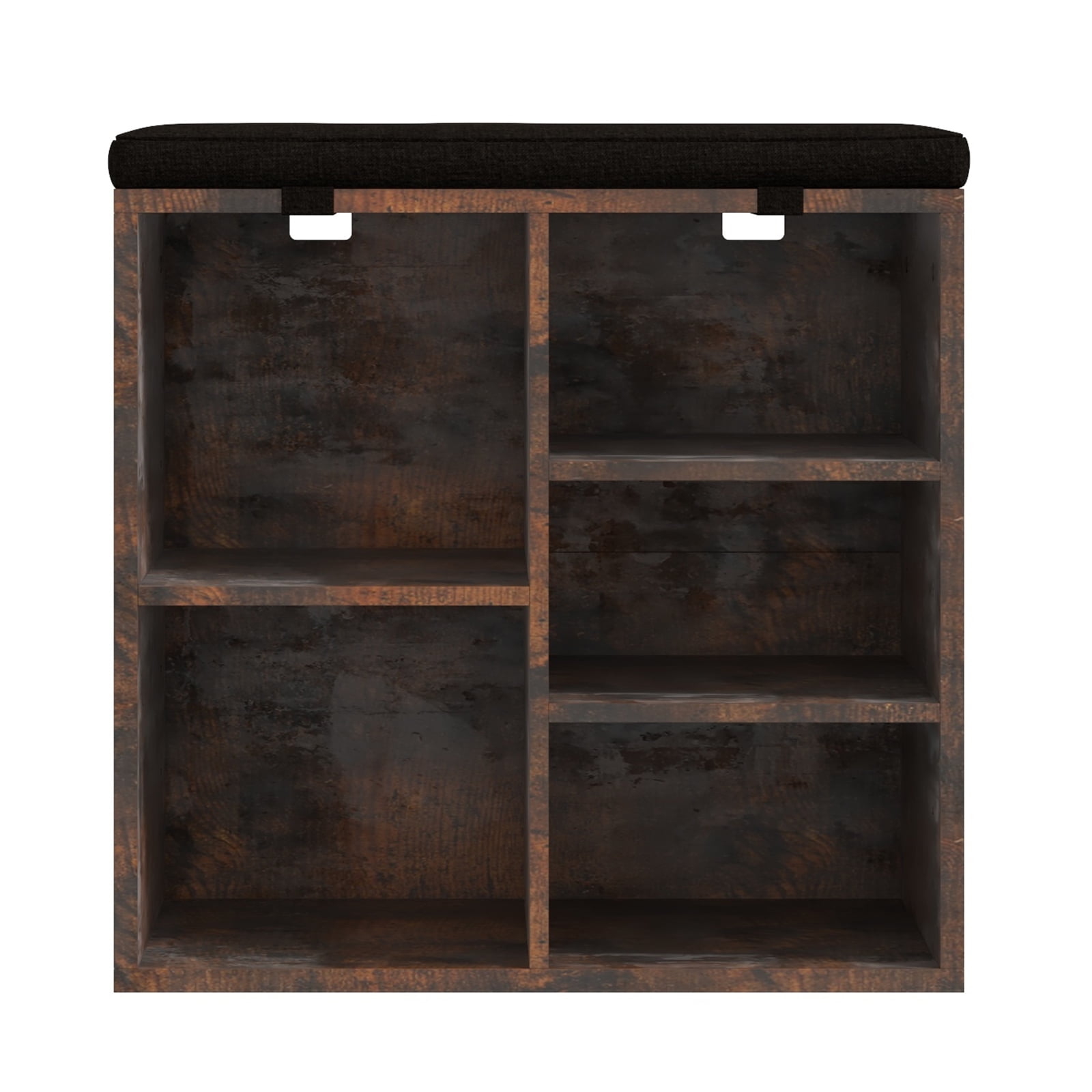 Shoe Storage Bench, 10 Cubbies Shoe Bench with Cushion and Side Pocket ...