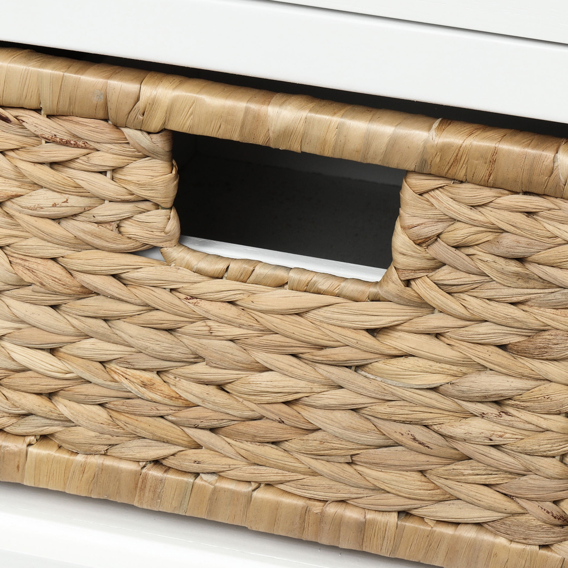 Shoe Storage Bench | 3 Drawers and 3 Removable Baskets | Woven Water ...