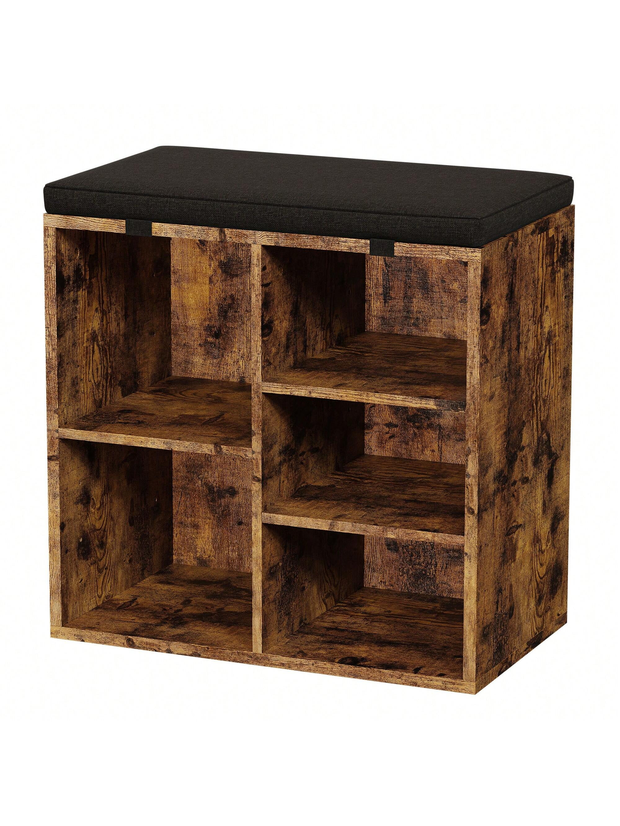 Shoe Storage Bench with Cushion - 20" Storage Rack Bench with Padded ...