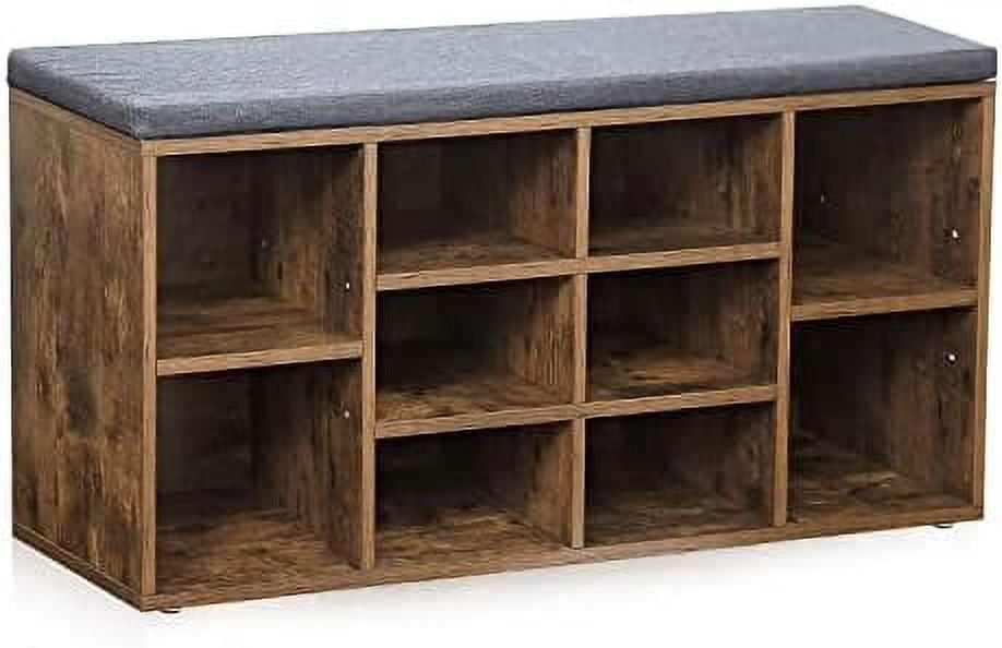 Shoe Storage Bench, Entryway Bench with Storage, 3-Tier Shoe Rack Bench ...
