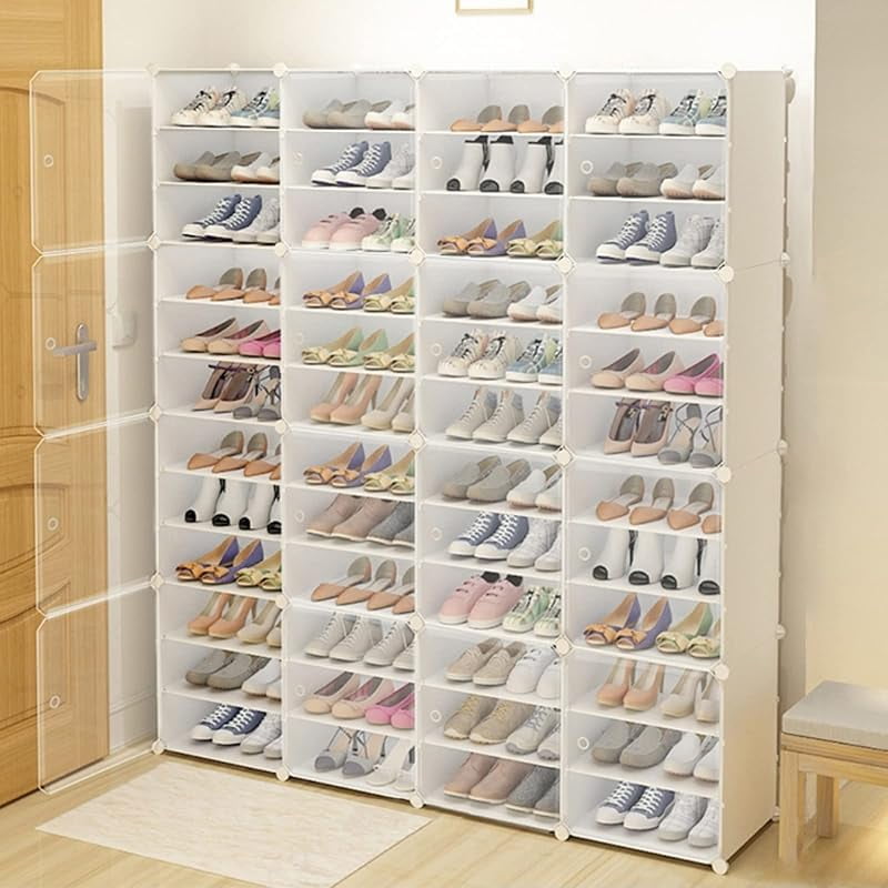 Shoe Storage Boxes clear Stackable Shoe Container Organizer Sneaker ...
