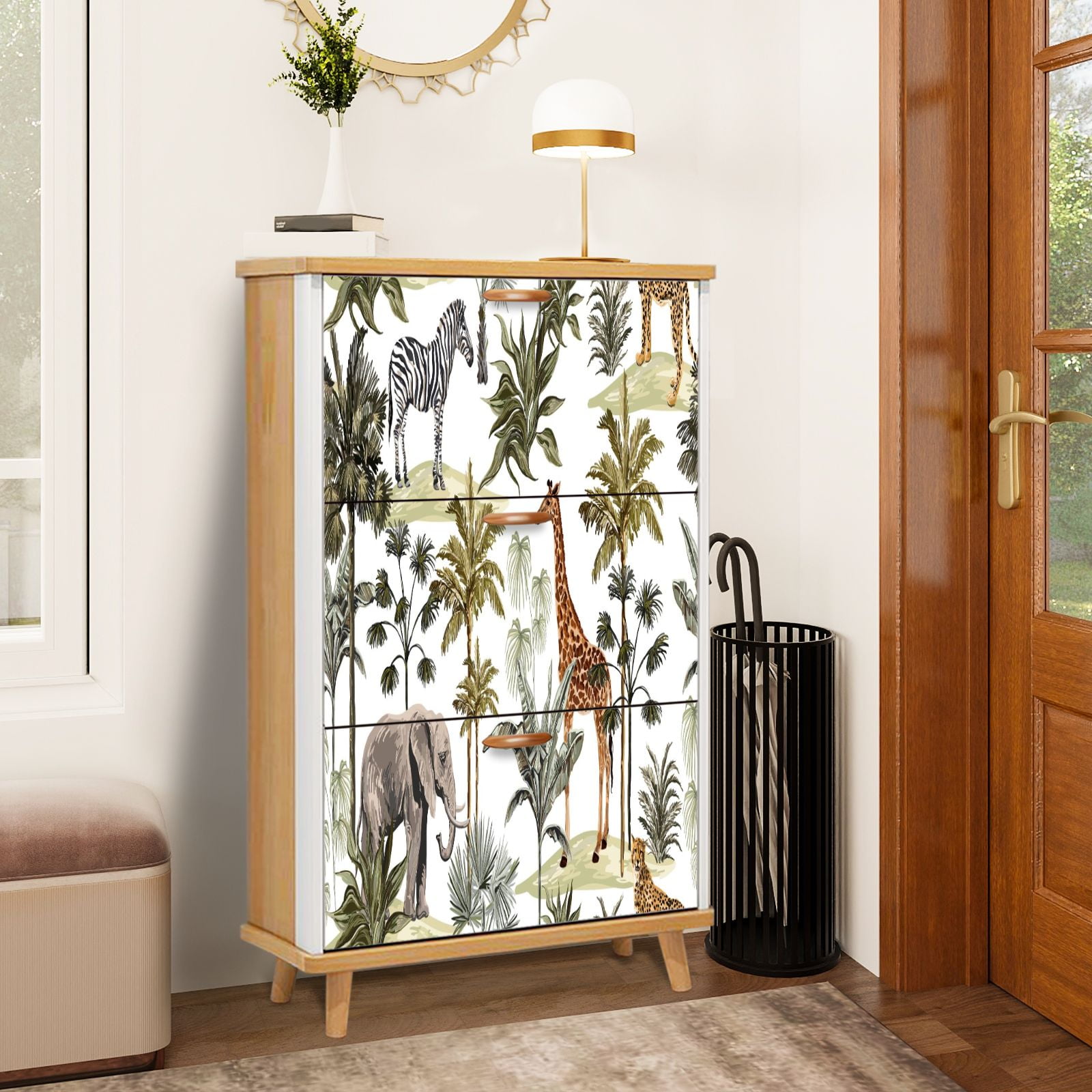 Shoe Storage Cabinet with 3 Flip Drawers for Entryway Beautiful ...