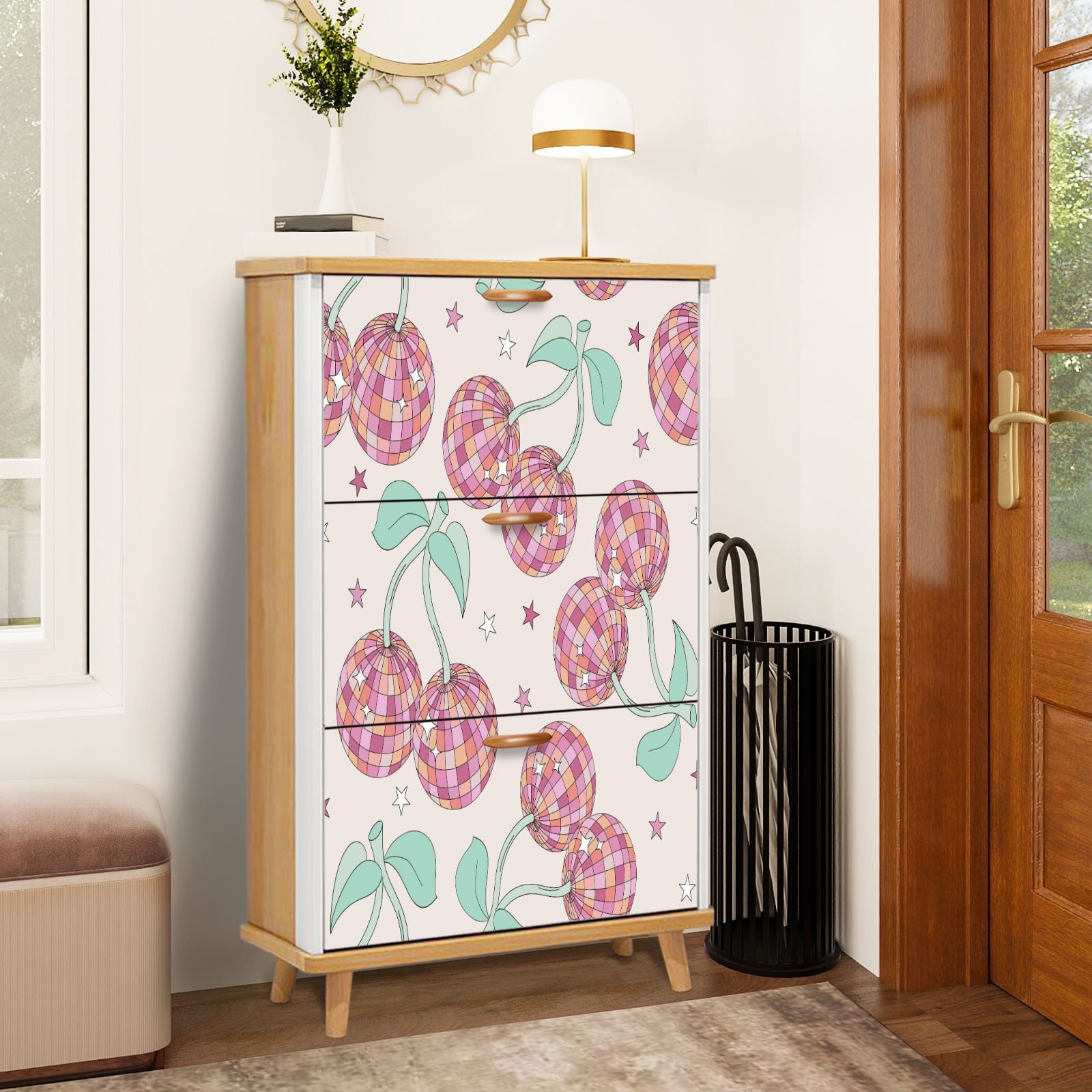 Shoe Storage Cabinet with 3 Flip Drawers for Entryway Groovy sparkling ...