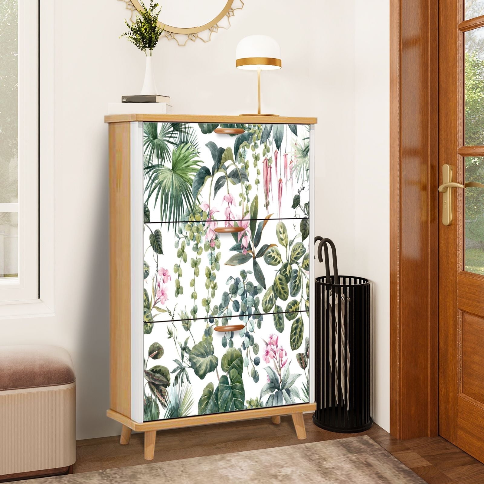 Shoe Storage Cabinet with 3 Flip Drawers for Entryway Beautiful ...