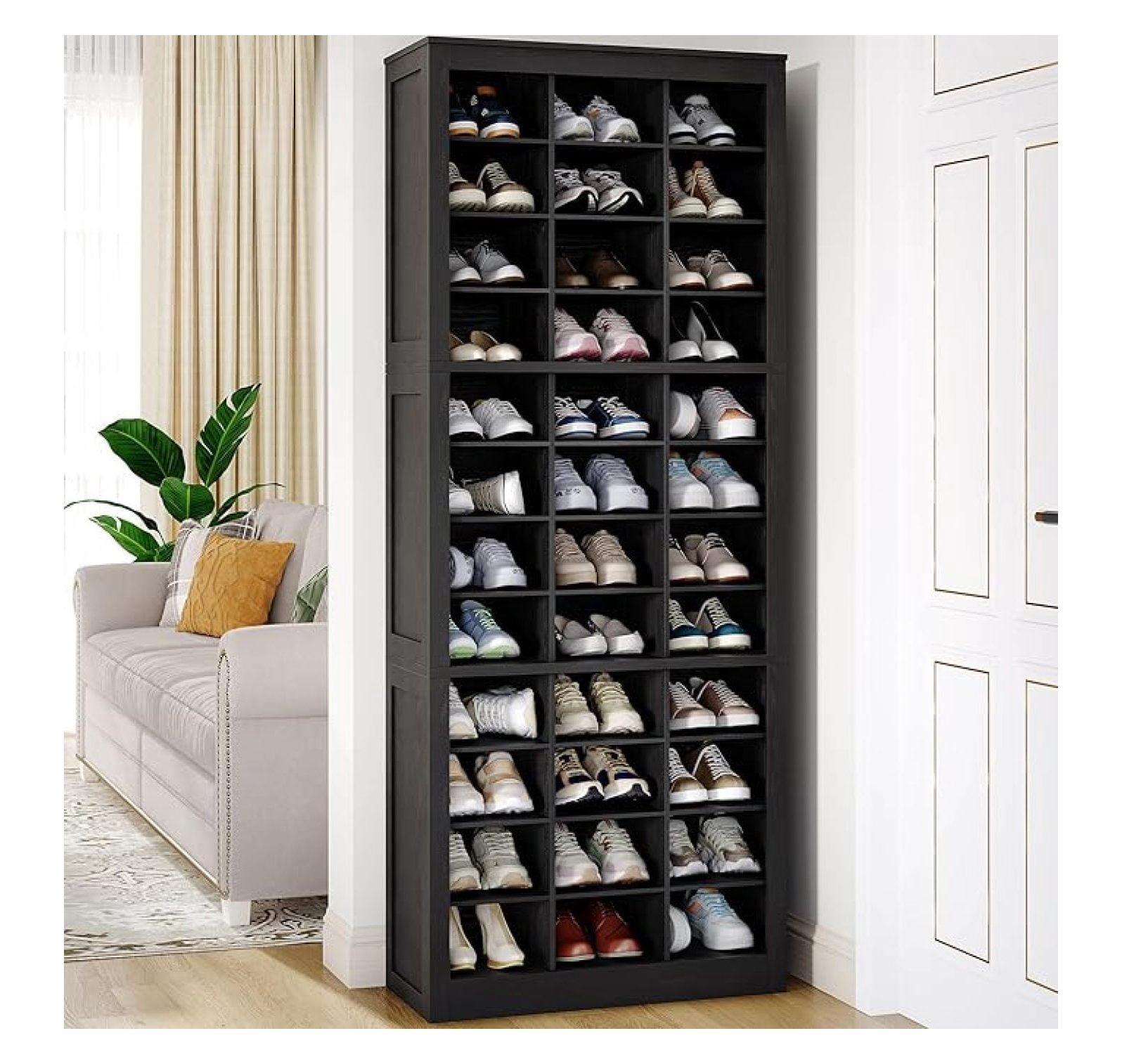 Shoe Storage Cabinet, 36 Pairs Free Standing Closet Organizer, 9 inch ...