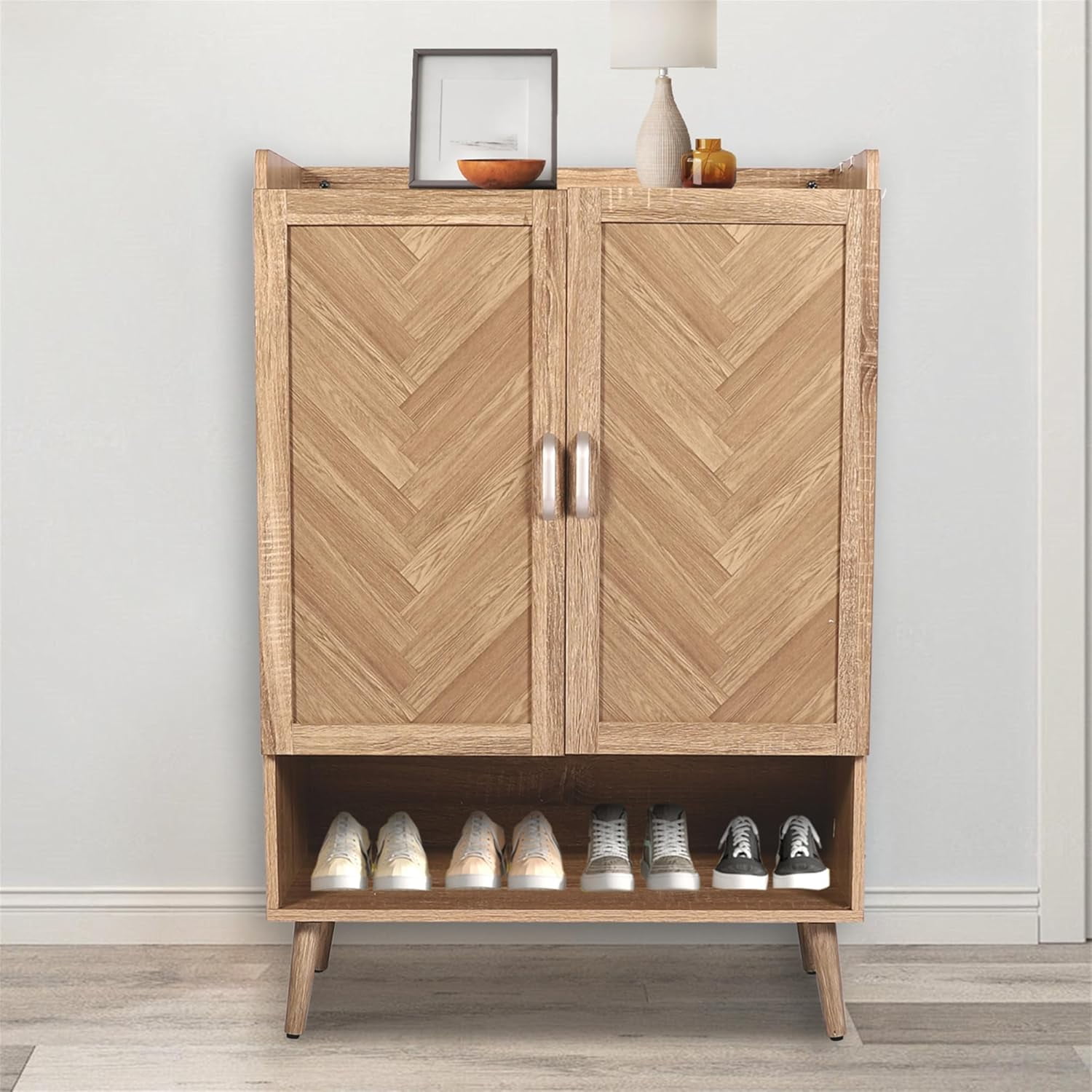Shoe Storage Cabinet, 6-Tier Deep Shoe Storage Cabinet for Entryway ...