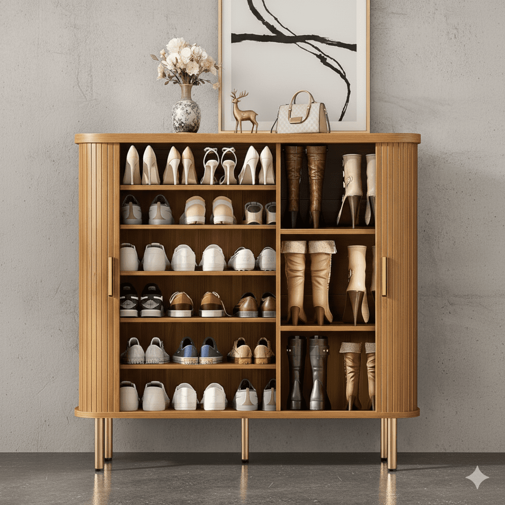 Mid Century Modern Shoe Cabinet