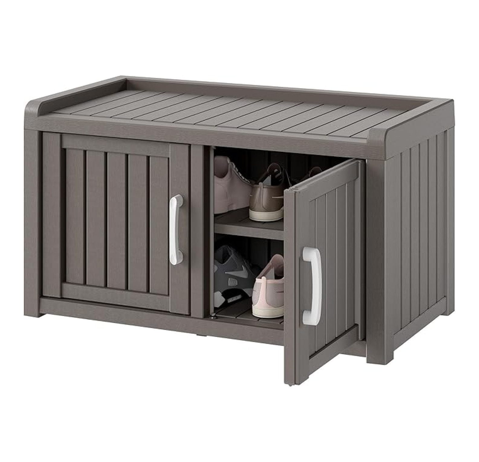 Shoe Storage Cabinet Waterproof UV-Resistant, Entryway Storage Bench ...