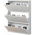 Shoe Storage Cabinet with 3 Flip Drawers Hidden Slim Narrow Shoe Rack ...