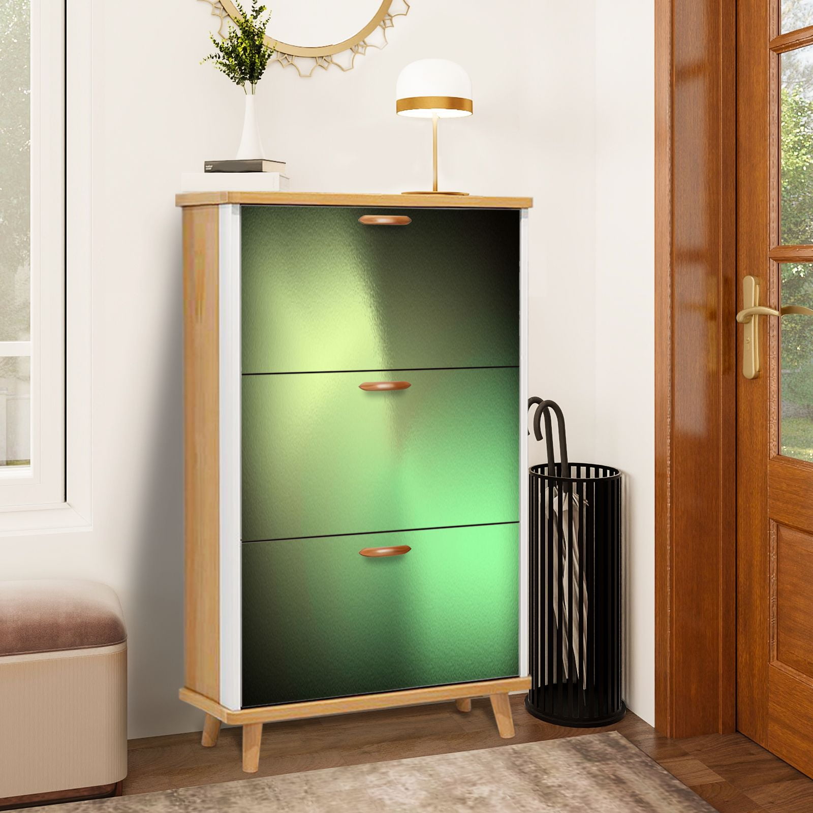 Shoe Storage Cabinet with 3 Flip Drawers for Abstract blur gradient ...