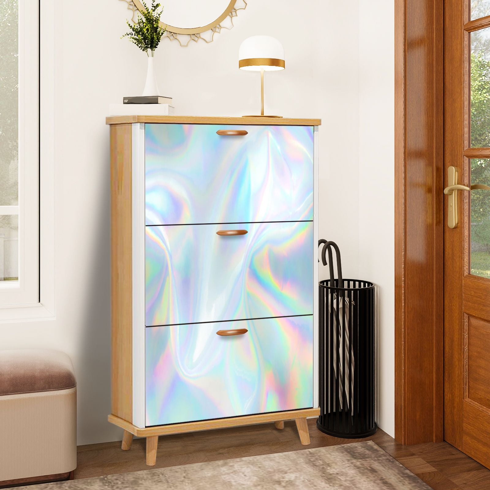 Shoe Storage Cabinet with 3 Flip Drawers for Abstract trendy ...