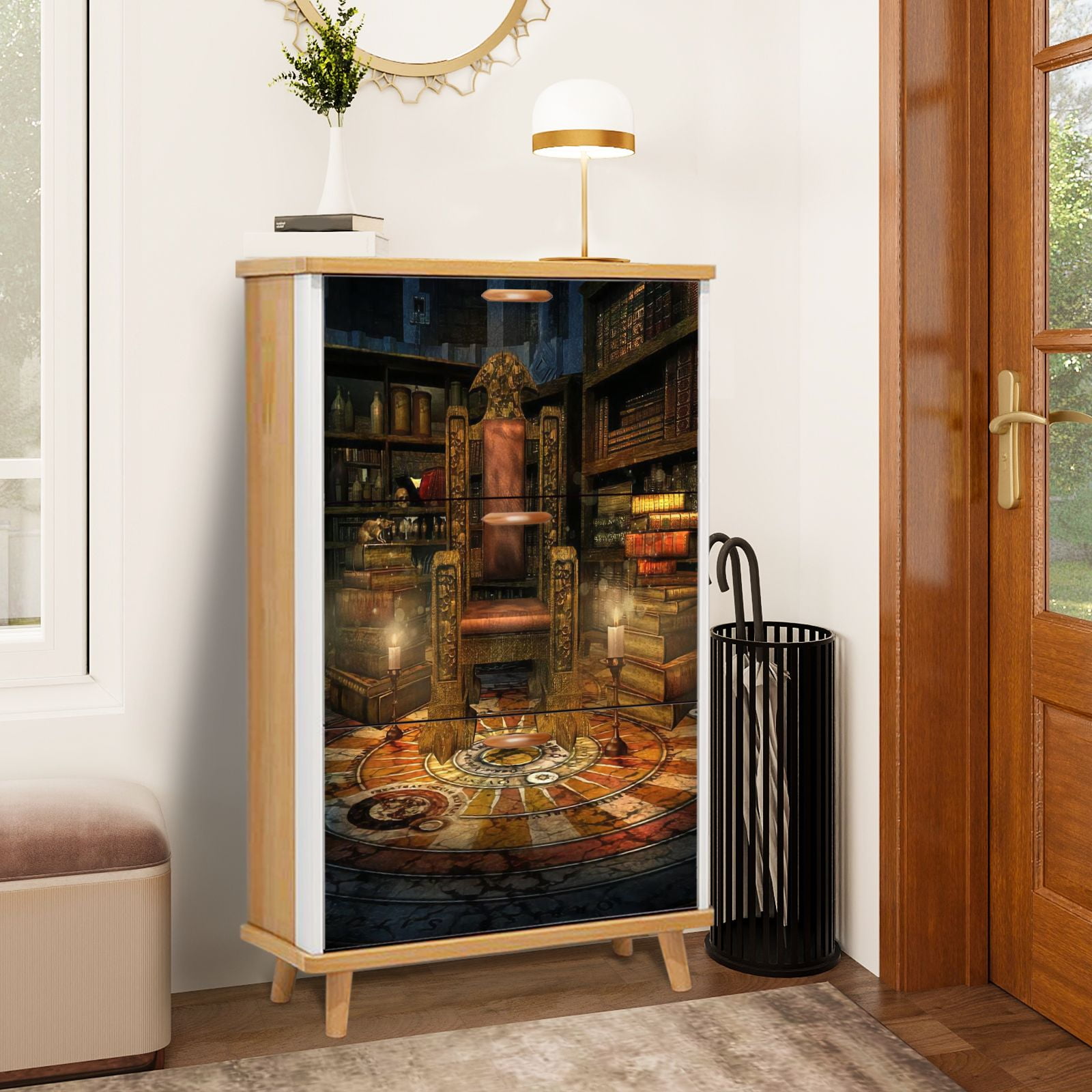 Shoe Storage Cabinet with 3 Flip Drawers for Fantasy room Shoe Rack ...