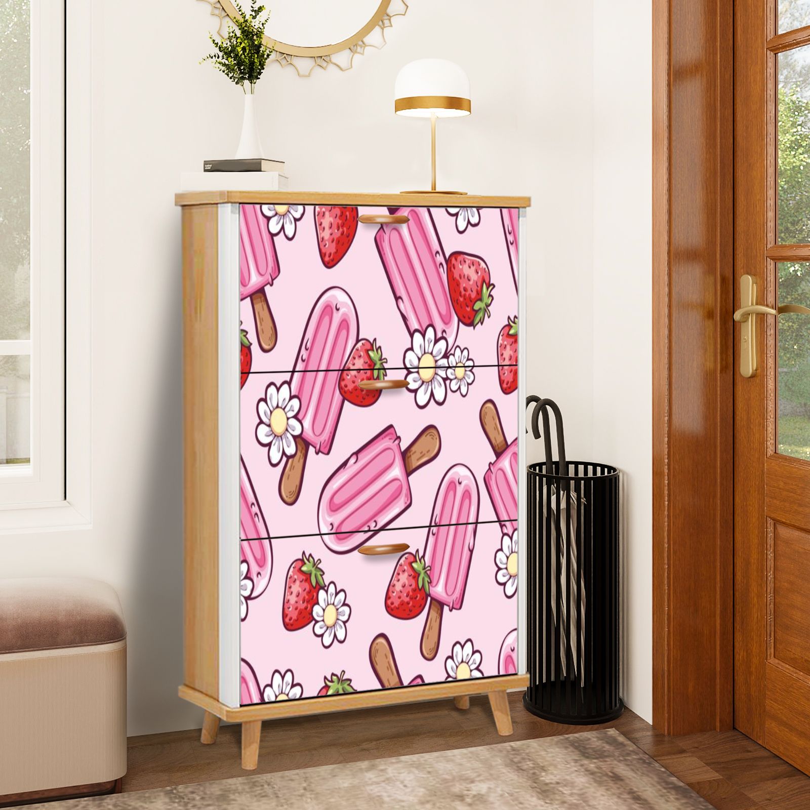 Shoe Storage Cabinet with 3 Flip Drawers for Seamless cute delicious ...