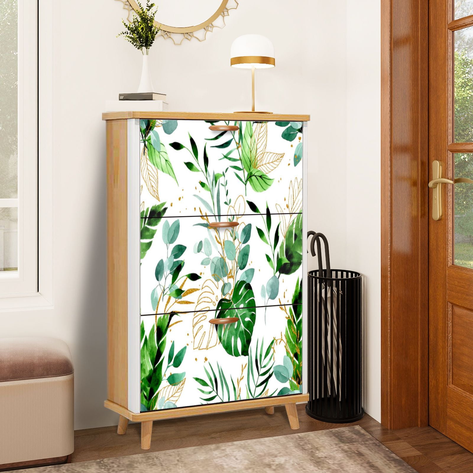 Shoe Storage Cabinet with 3 Flip Drawers for Watercolor drawing ...