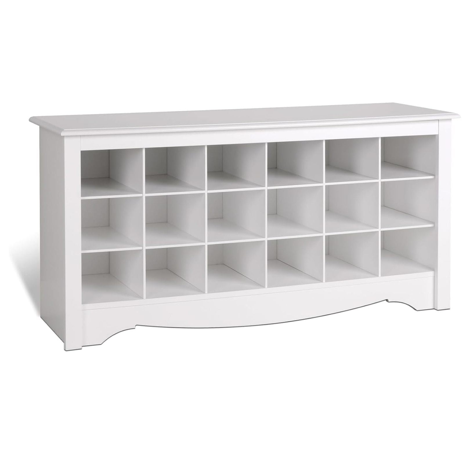 Shoe Storage Cubbie Bench, 24" x " x 16", White - Walmart.com