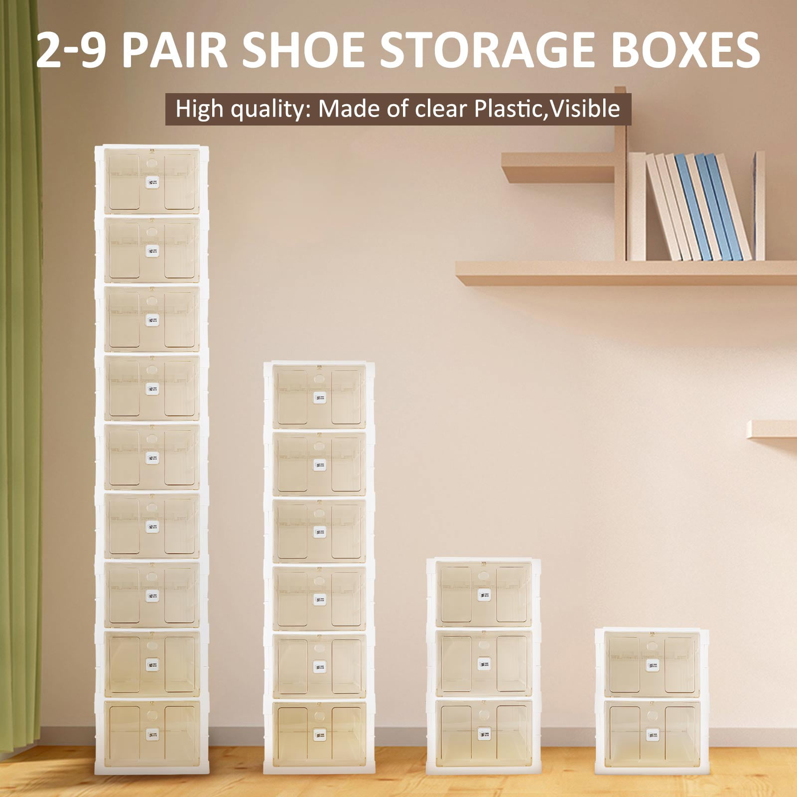 Shoe Storage No-Installation Cabinet Drawer Box Plastic Frame Shoe Box ...