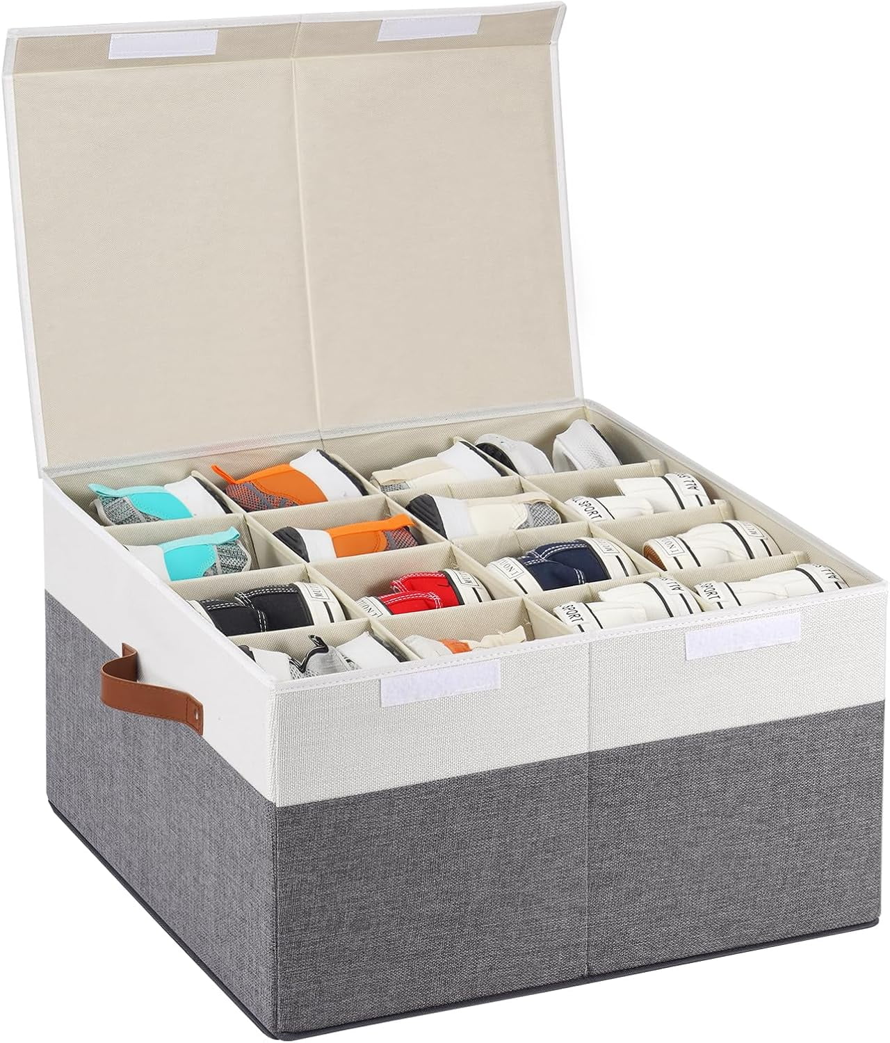 Shoe Storage Organizer for Closet - Fits 16 Pairs, Large Shoe Storage ...