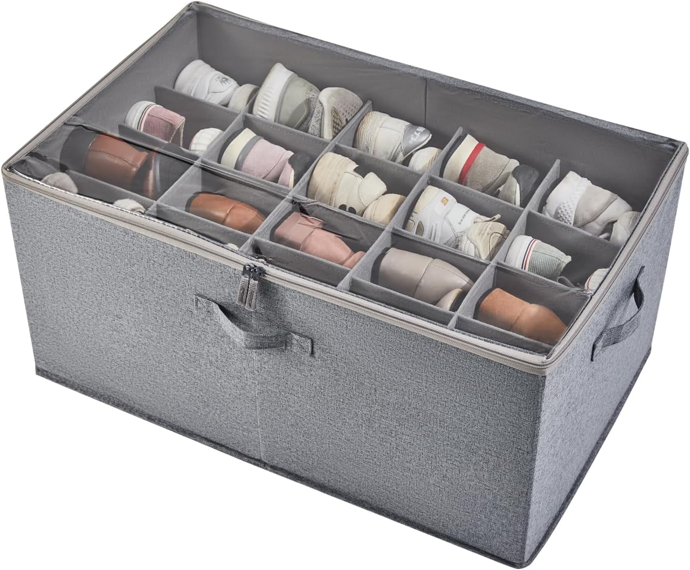 Shoe Storage Organizer for Closet, Shoe Box Organizer, Space Saving ...