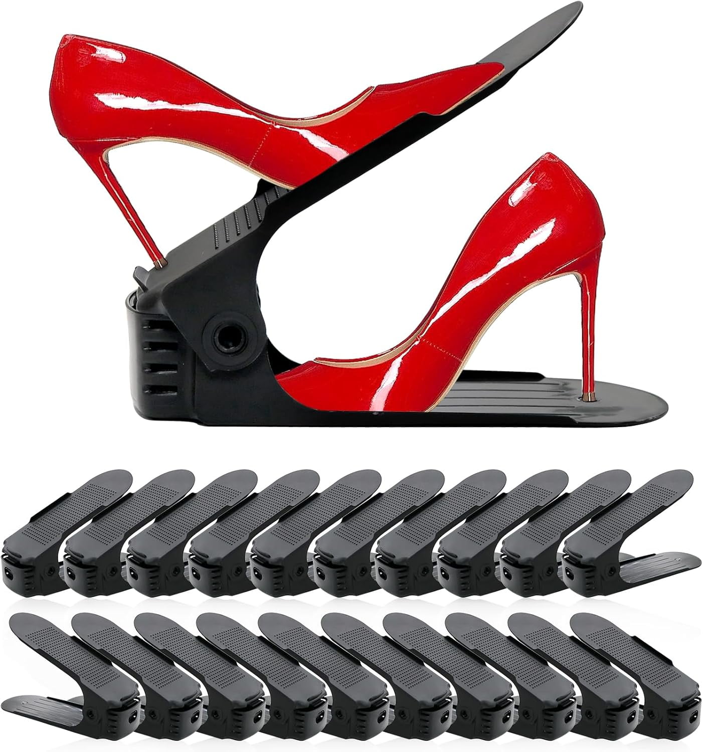 Shoe Storage Rack 20 Pack - Shoe Stacker, Save 50% Space, 4 Tiers ...