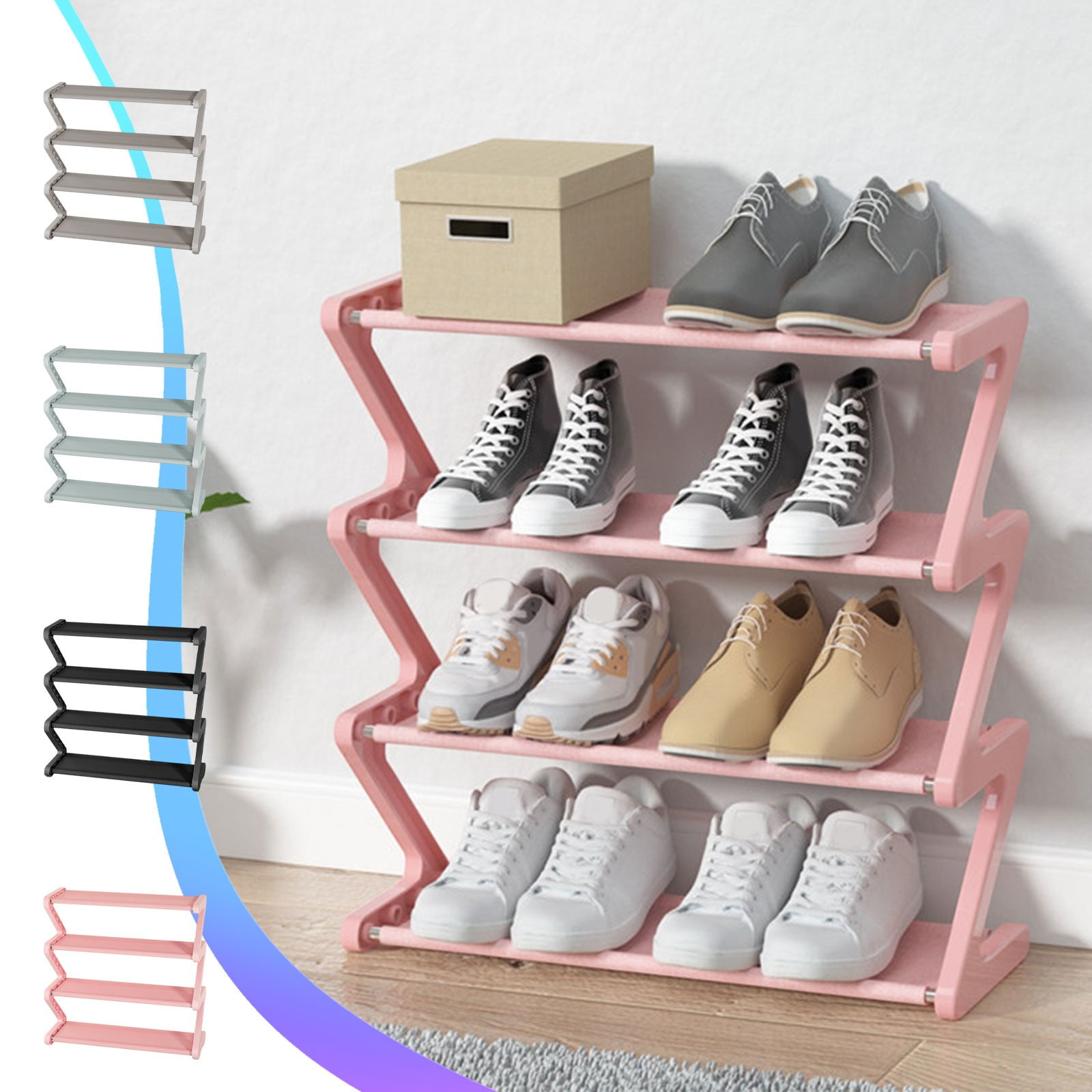 Shoe Storage Rack, Multi Layer Assembly Rack, Heavy Duty Steel Frame, Modern Minimalist Design ...