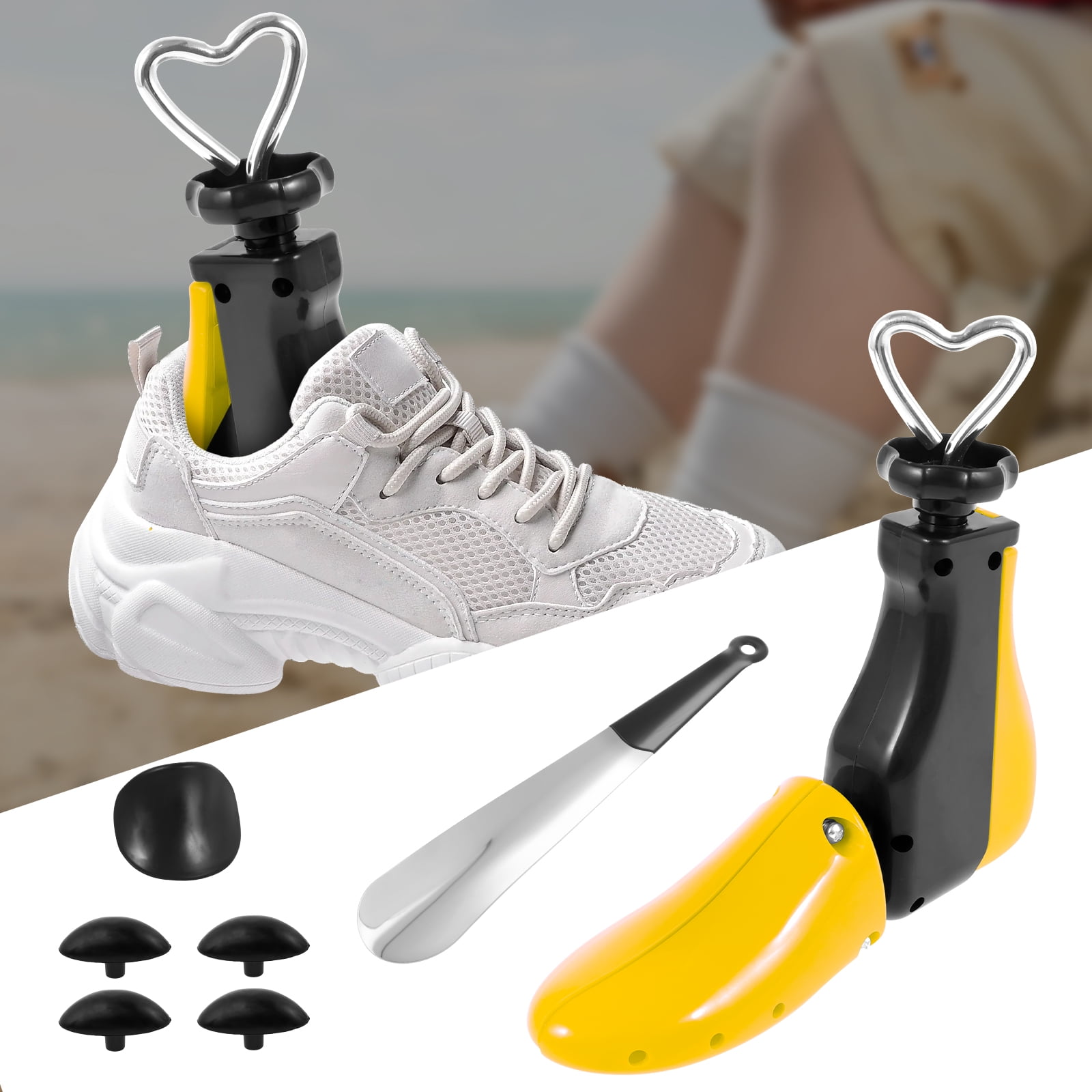 Shoe Stretcher Adjustable Boot Stretcher with Shoe Horn Universal Shoe ...