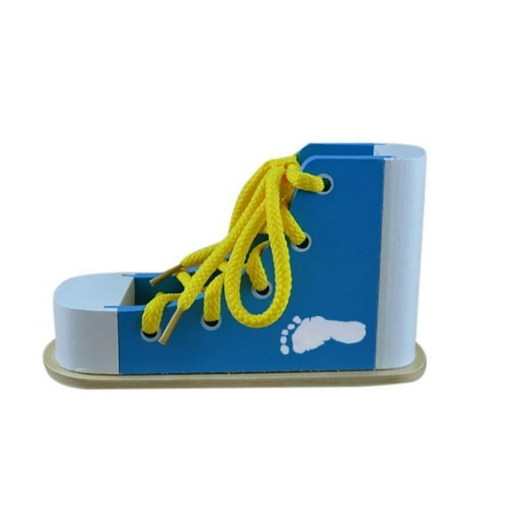 Shoe To Learn Educational Wooden Lacing Toy for Kids Tying Practice ...