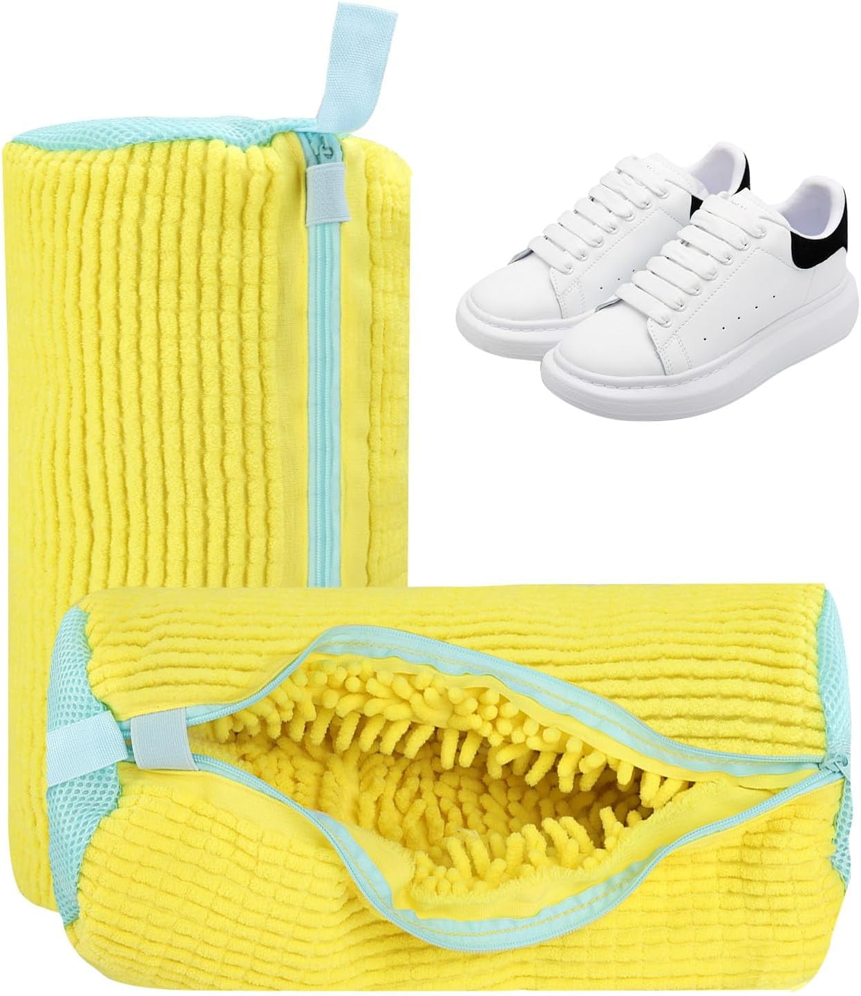 Deralaon Shoe Washing Bag 2Pcs Reusable for All Shoe Types Sizes Washer ...