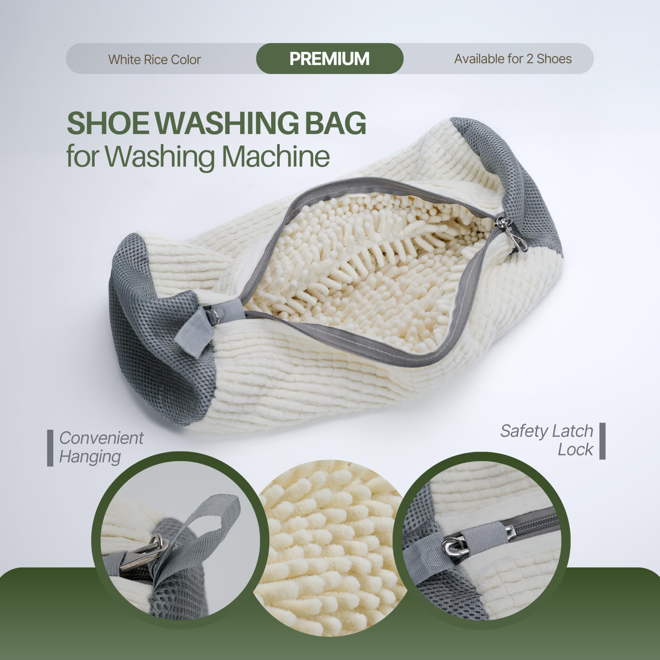 Shoe Washing Machine Bag – 2PCS Reusable Laundry Shoe Cleaning Bag for ...