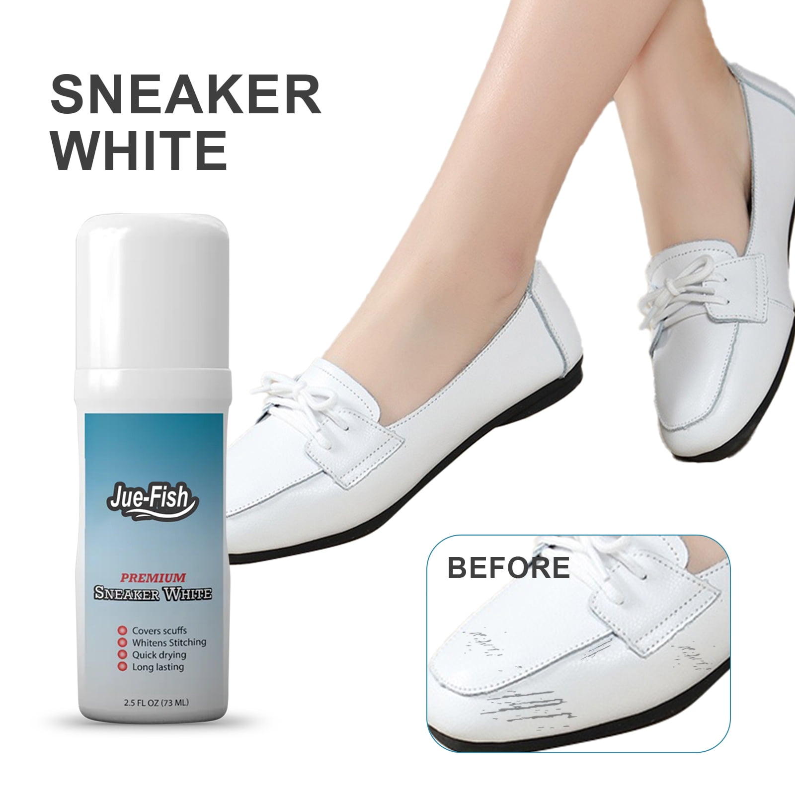 Shoe brightening cleaner, removing yellow edges, decontamination ...