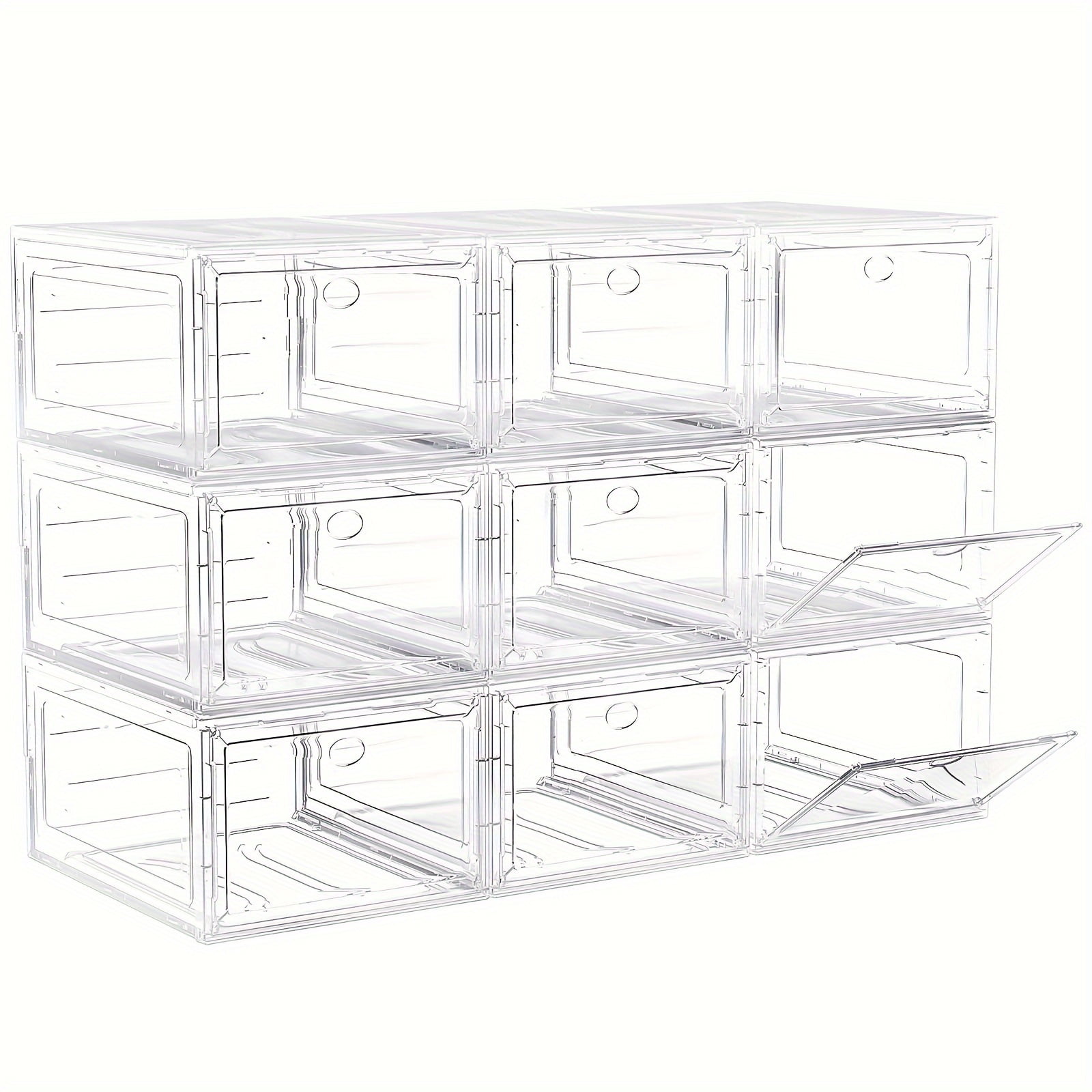 Shoebox clear plastic stackable shoebox storage box storage box ...