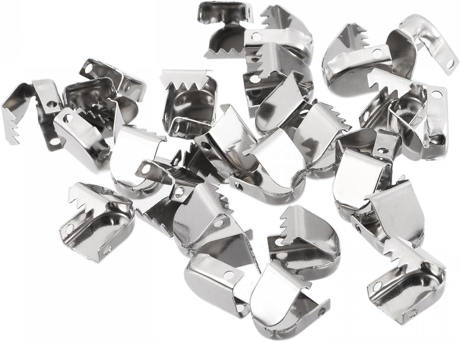 Shoelace End Clips 10x7mm Stainless Steel No Tie Shoe Lace Tips Head ...