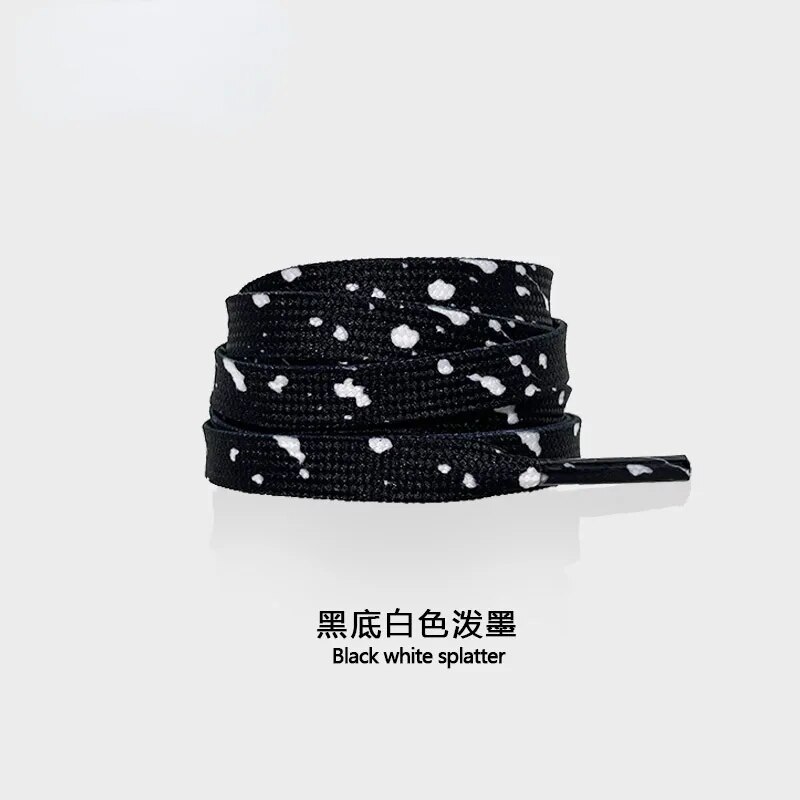 Shoelaces for Sneaker Flat Gilding Printing Ink Splatter Shoelace ...