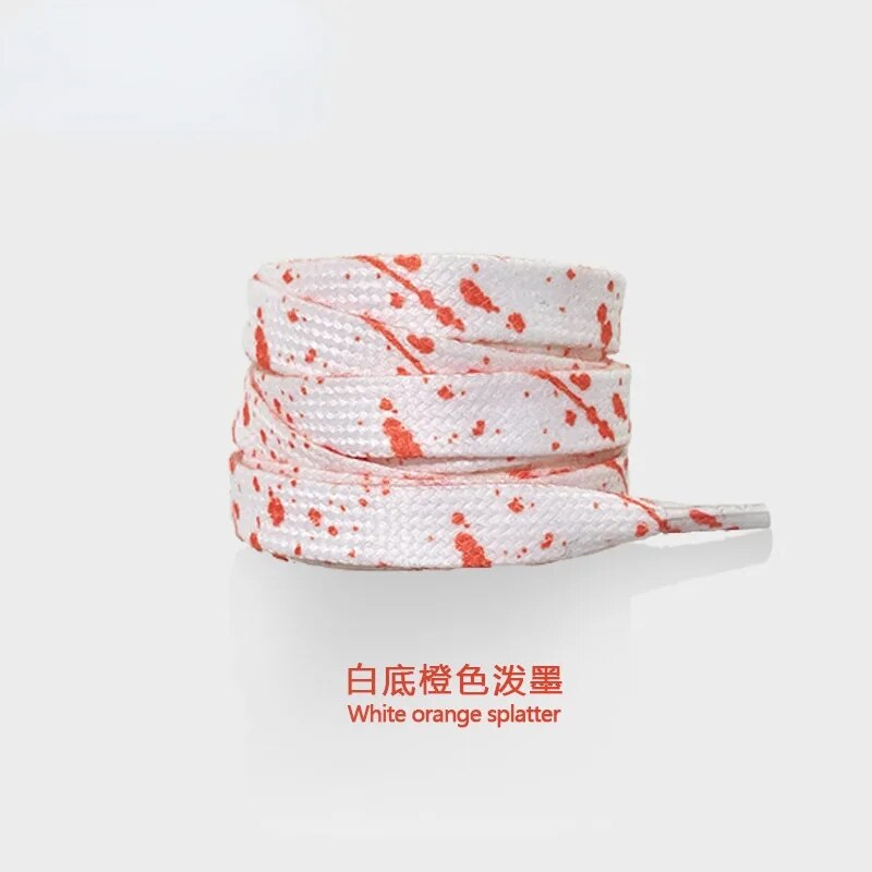 Shoelaces for Sneaker Flat Gilding Printing Ink Splatter Shoelace ...
