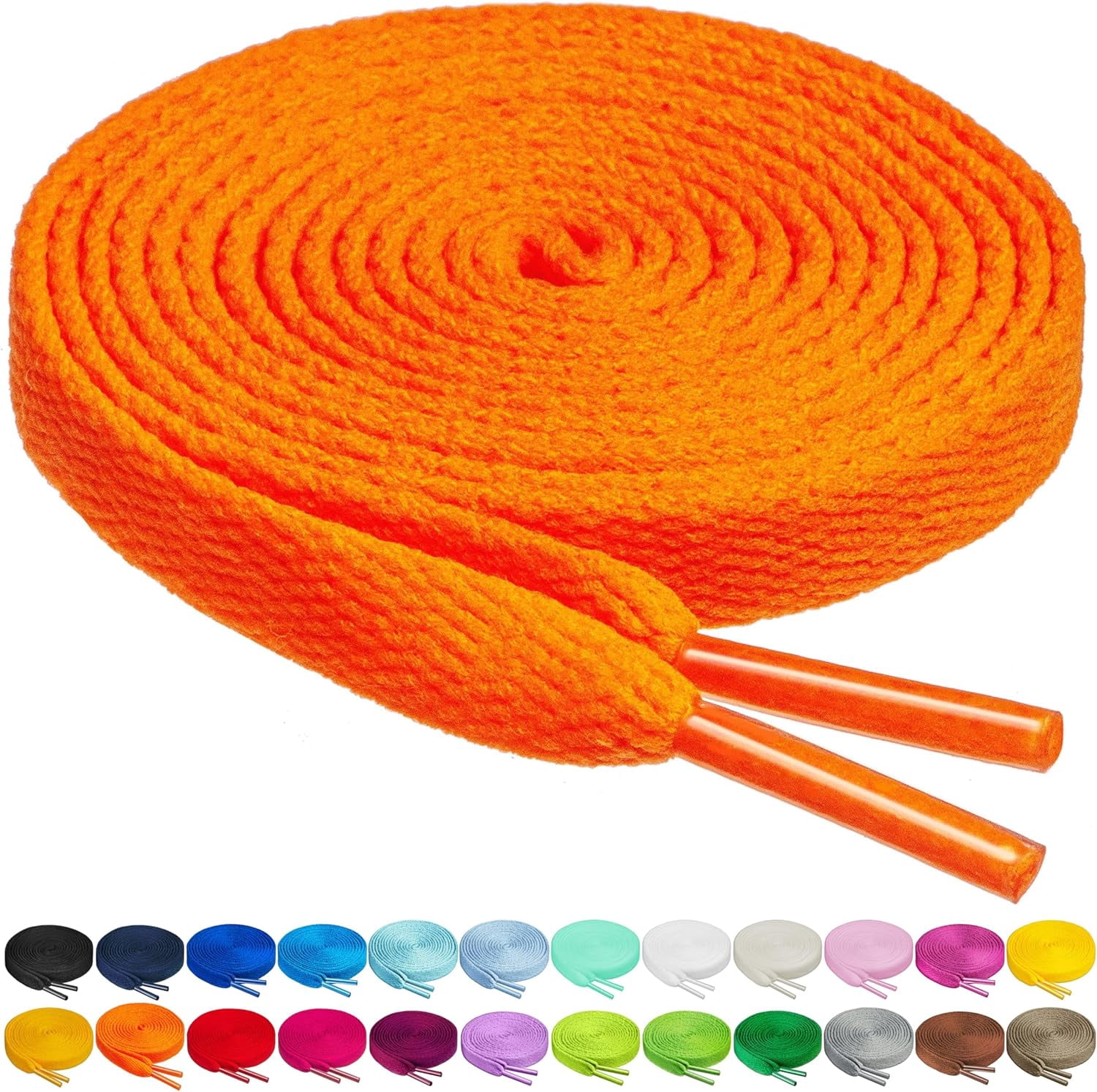 Shoelaces in 27 Colors Flat 5/16" Shoe Laces in 4 Different Lengths ...