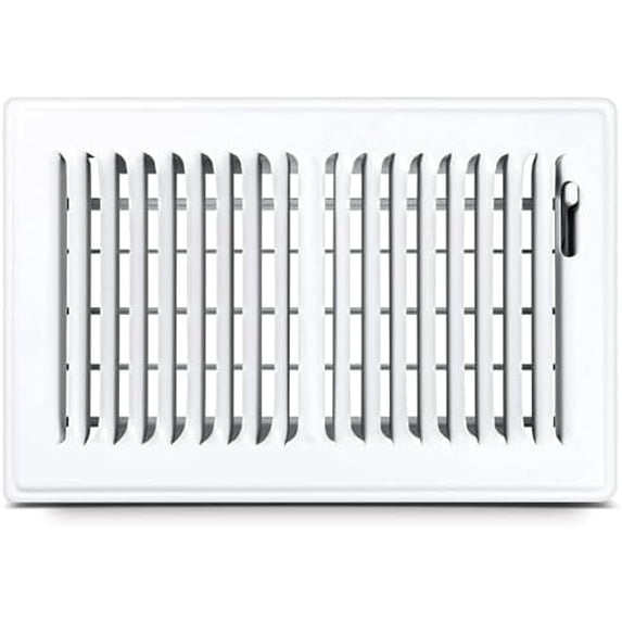 Shoemaker 6x10 Floor Register – Soft White Heavy Duty Metal Floor Vent ...
