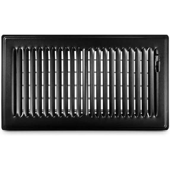 Shoemaker 6x12 Floor Register – Black Heavy Duty Metal Floor Vent Cover ...