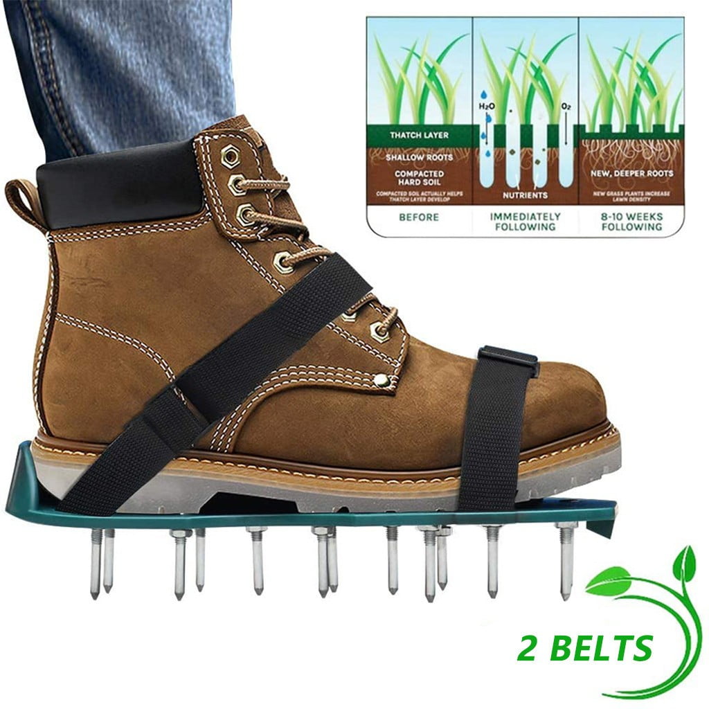 Shoes Aerating Loose Soil with 25mm Spike, Lawn Aerator Shoes as ...
