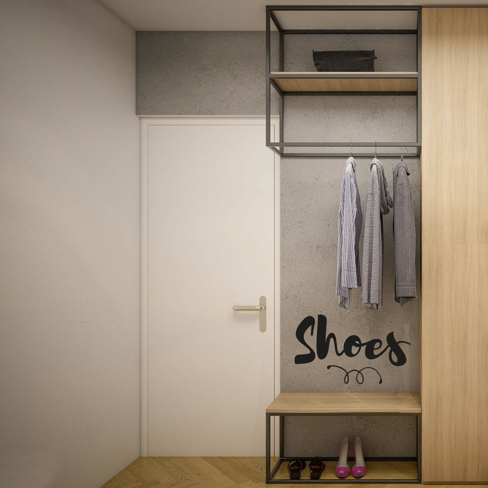 Shoes - Closet Shoes Area Label Signage Shoe Closet Storage Organizer ...