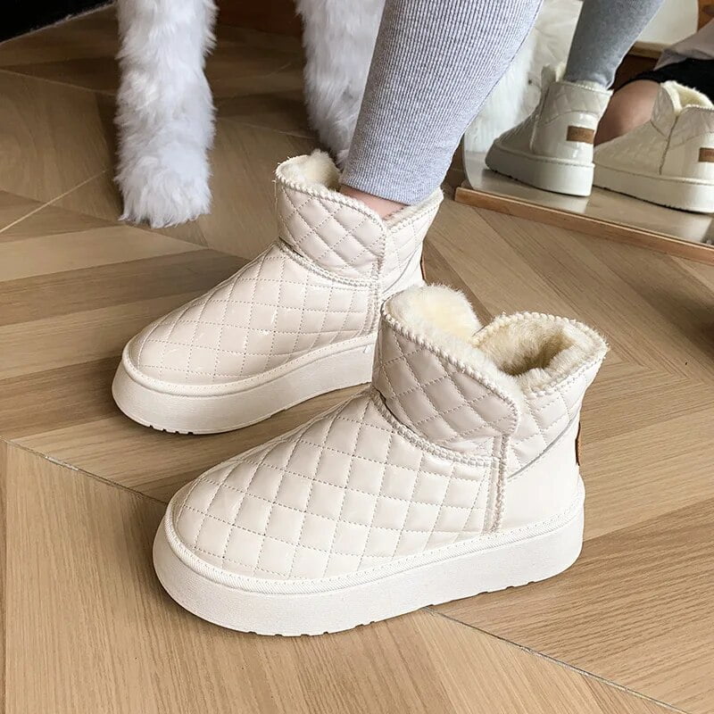 Shoes Plush Slippers For Adults Low Loafers Cover Toe Winter Footwear ...