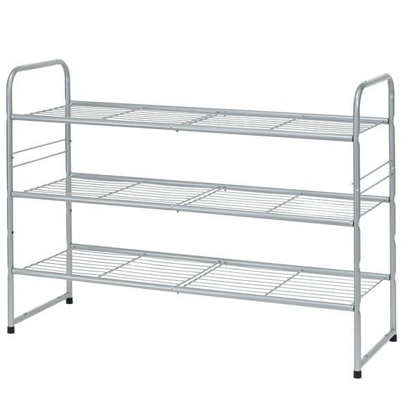 SUFAUY 3-Tier Stackable Metal 33" Wide Shoes Rack Organizer for Closet ...